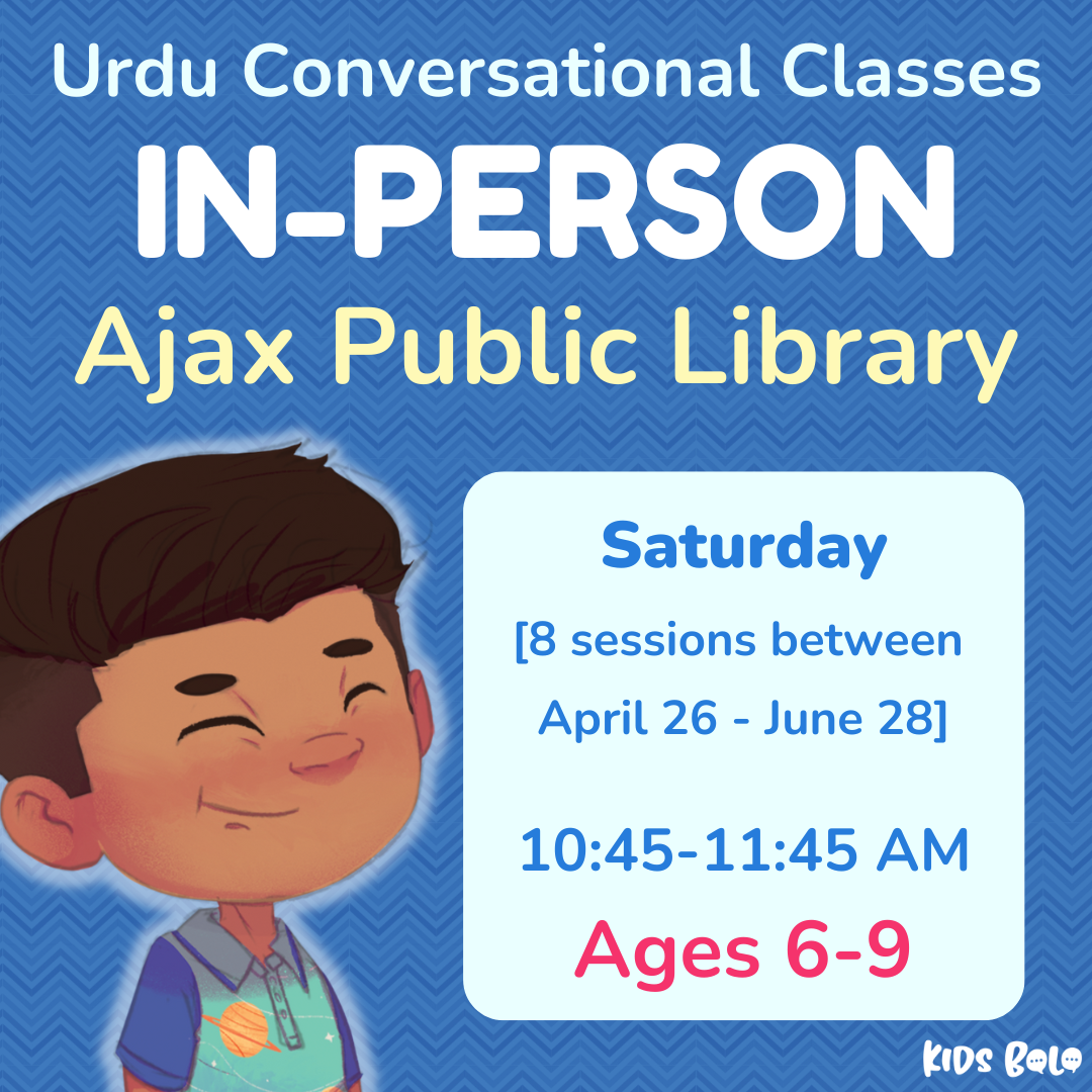 Urdu Classes for kids in Ajax, ON – KIDS BOLO®